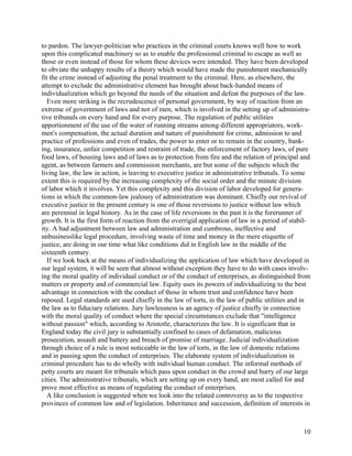 Roscoe Pound on the application of the law | PDF