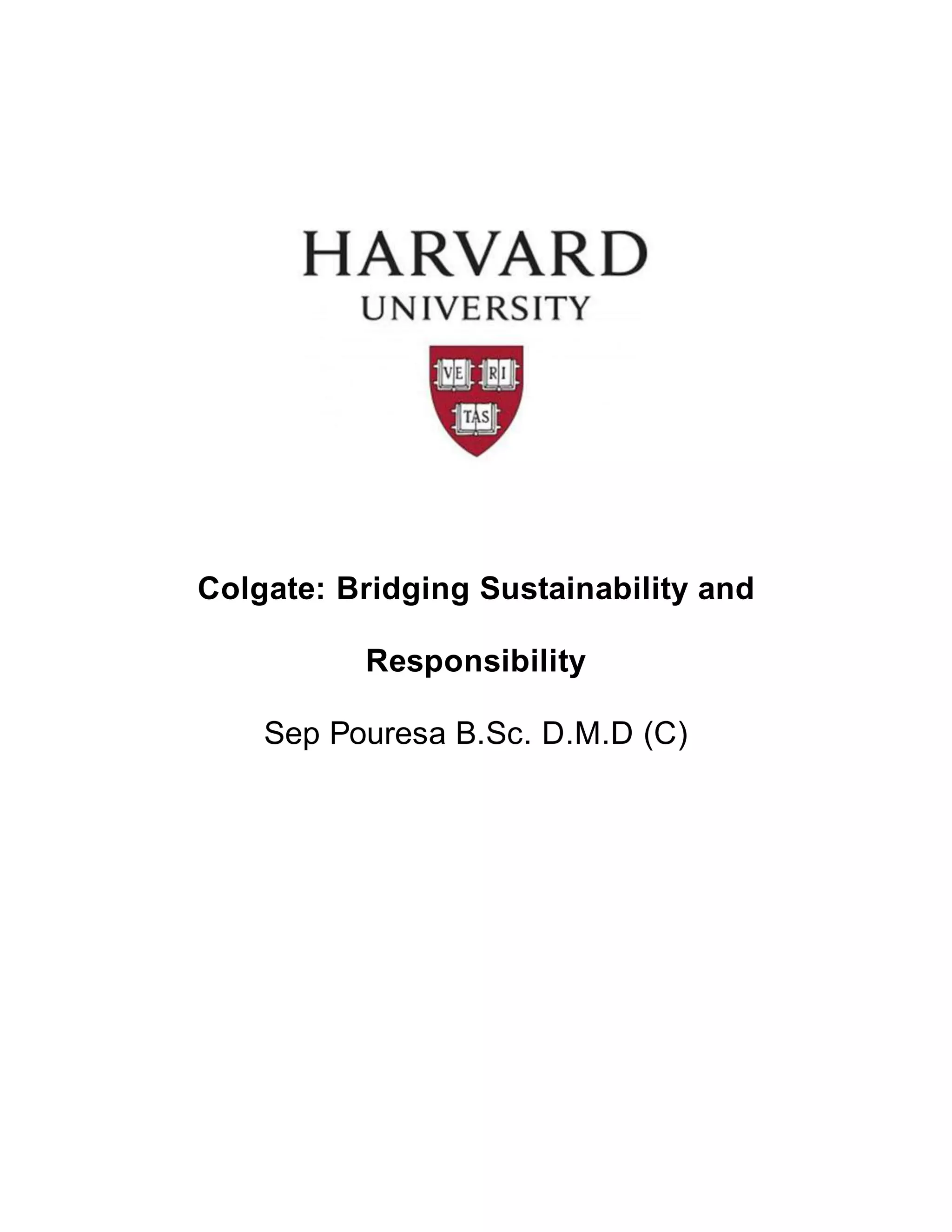 Harvard University: Sustainable Finance and Investment Banking | DOCX ...