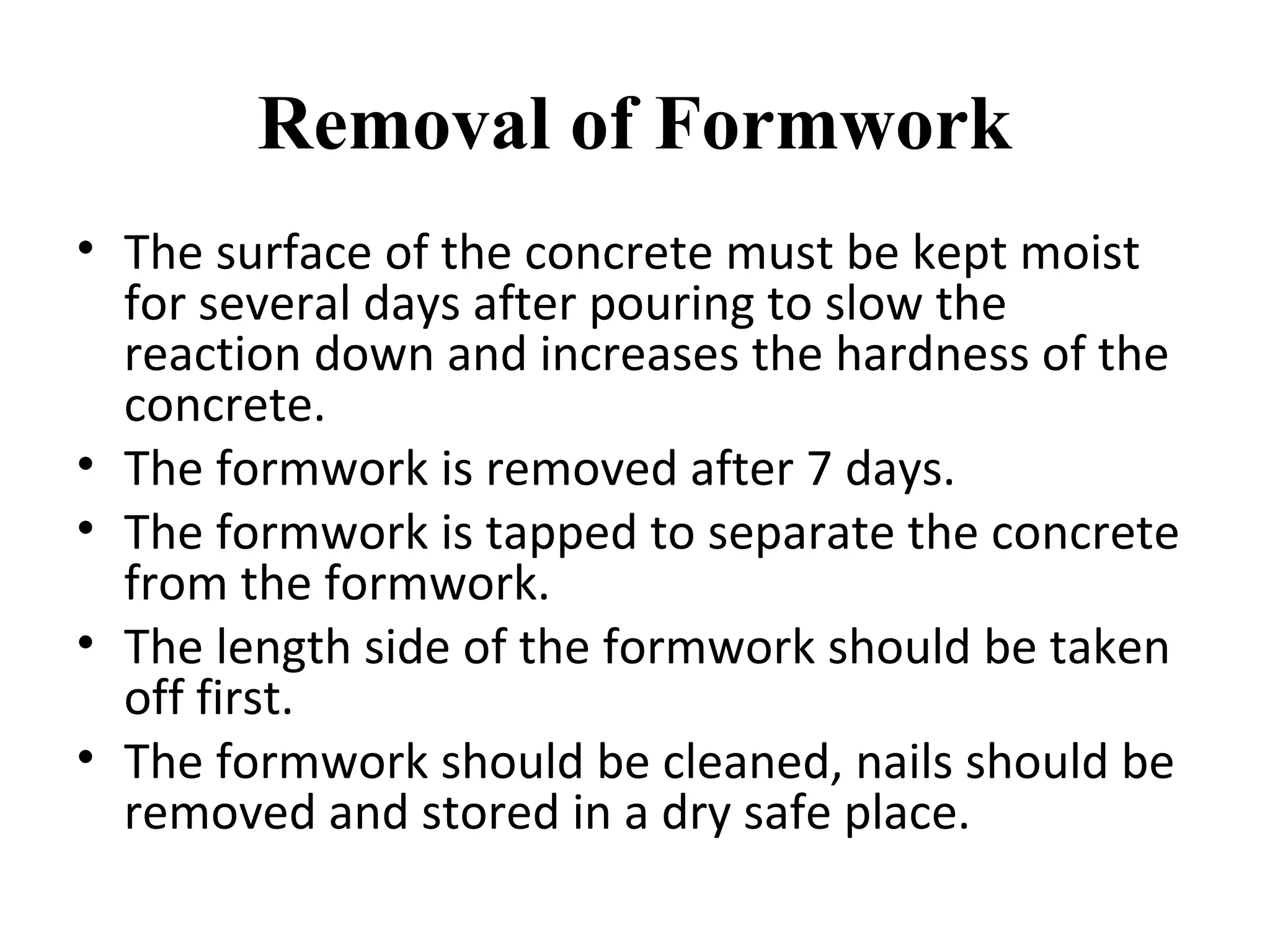 Pouring concrete into formwork | PPT