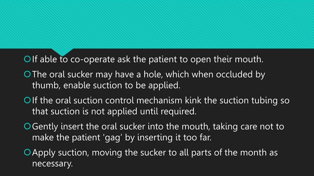 Oral suction | PPTX