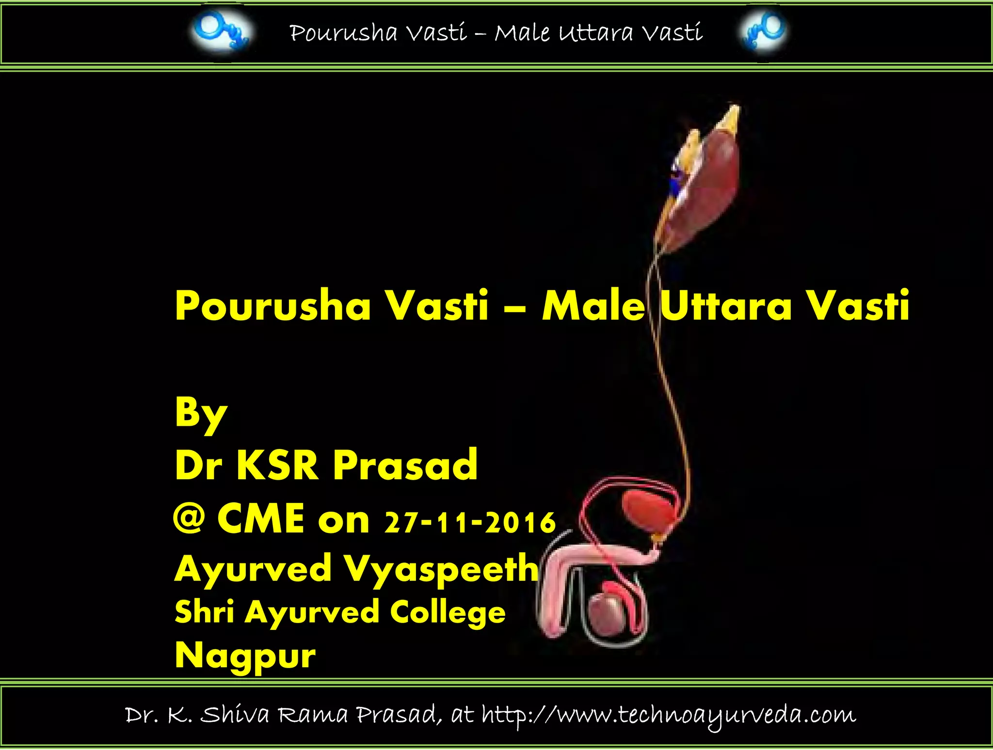 Pourusha vasti ksr | PDF