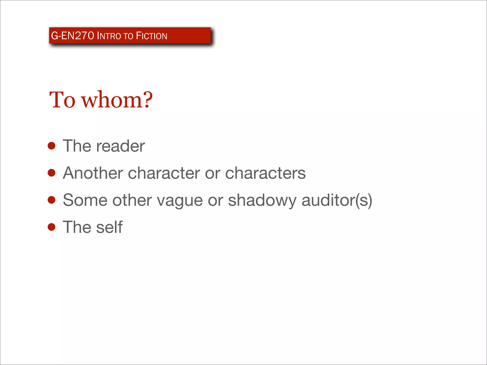 Elements of Fiction: Point of View | PDF