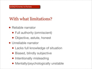 Elements of Fiction: Point of View | PDF