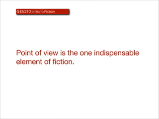 Elements of Fiction: Point of View | PDF