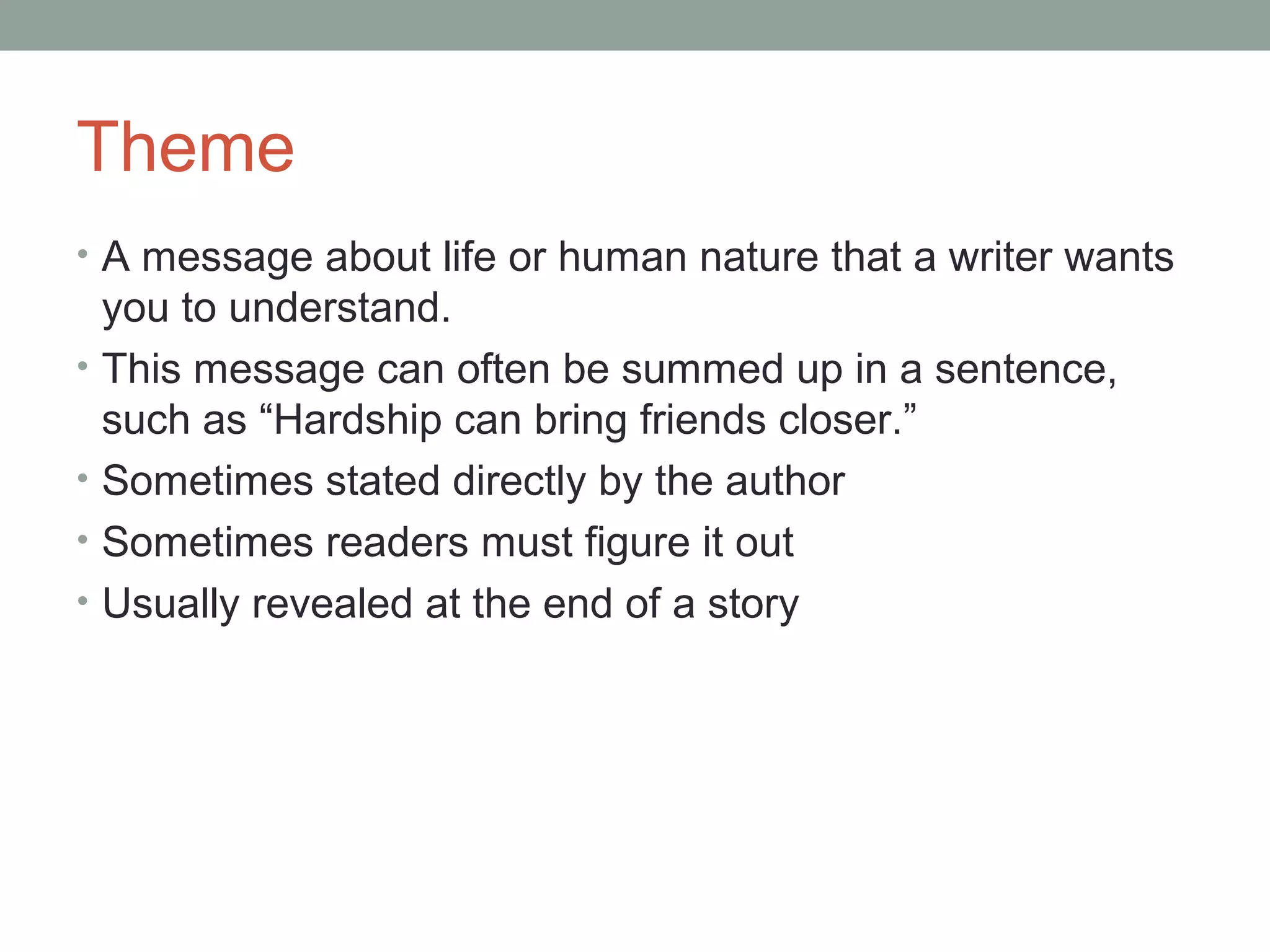 Pov characterization theme | PPT | Fiction | Books and Literature