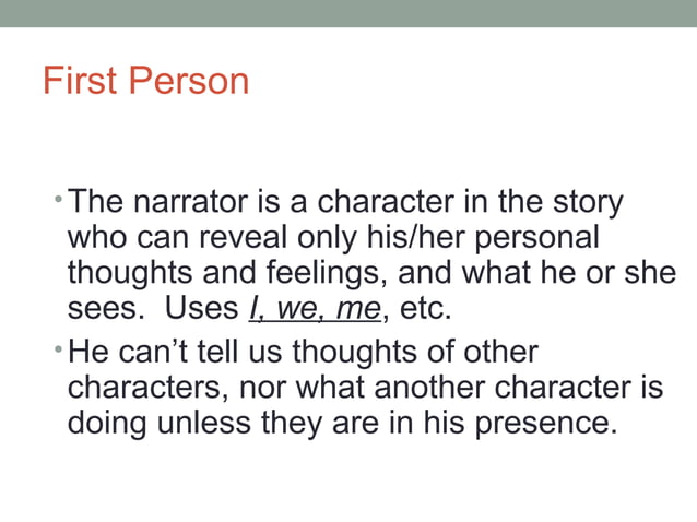 Pov characterization theme | PPT | Fiction | Books and Literature