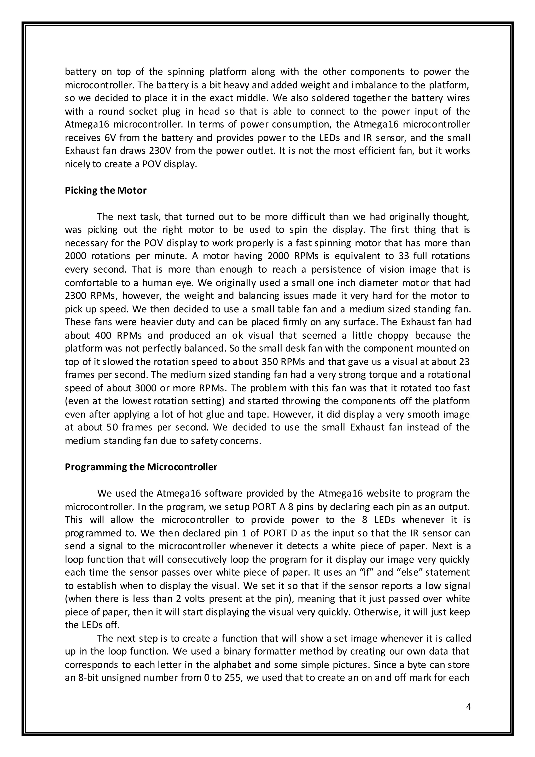 Persistence of Vision Display | DOCX