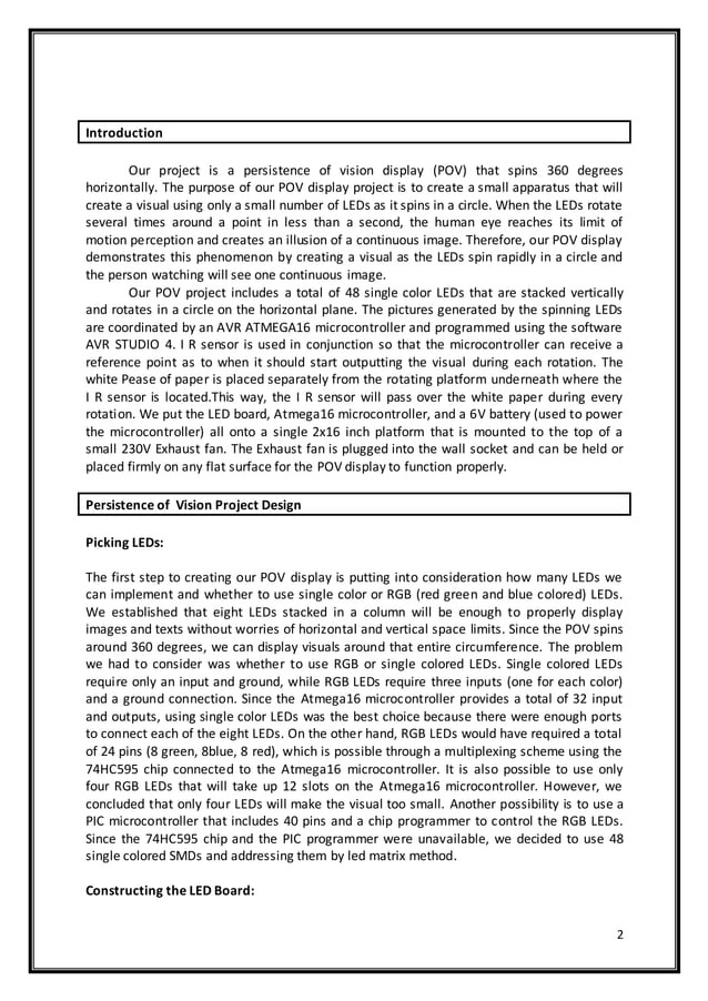 Persistence of Vision Display | DOCX