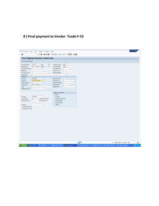 Po vendor down pay process SAP | PDF