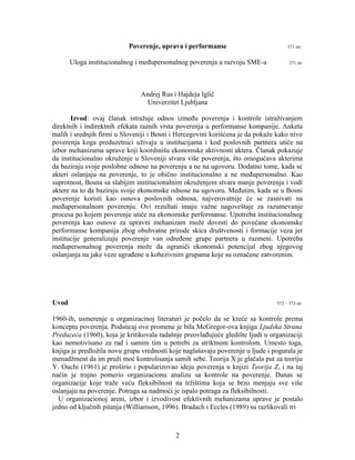Poverenje, uprava i performanse | DOC