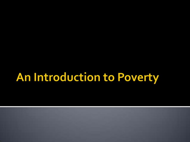 Poverty Slides | PPT
