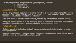 Poverty - its meaning, definitions, alleviation methods | PPSX