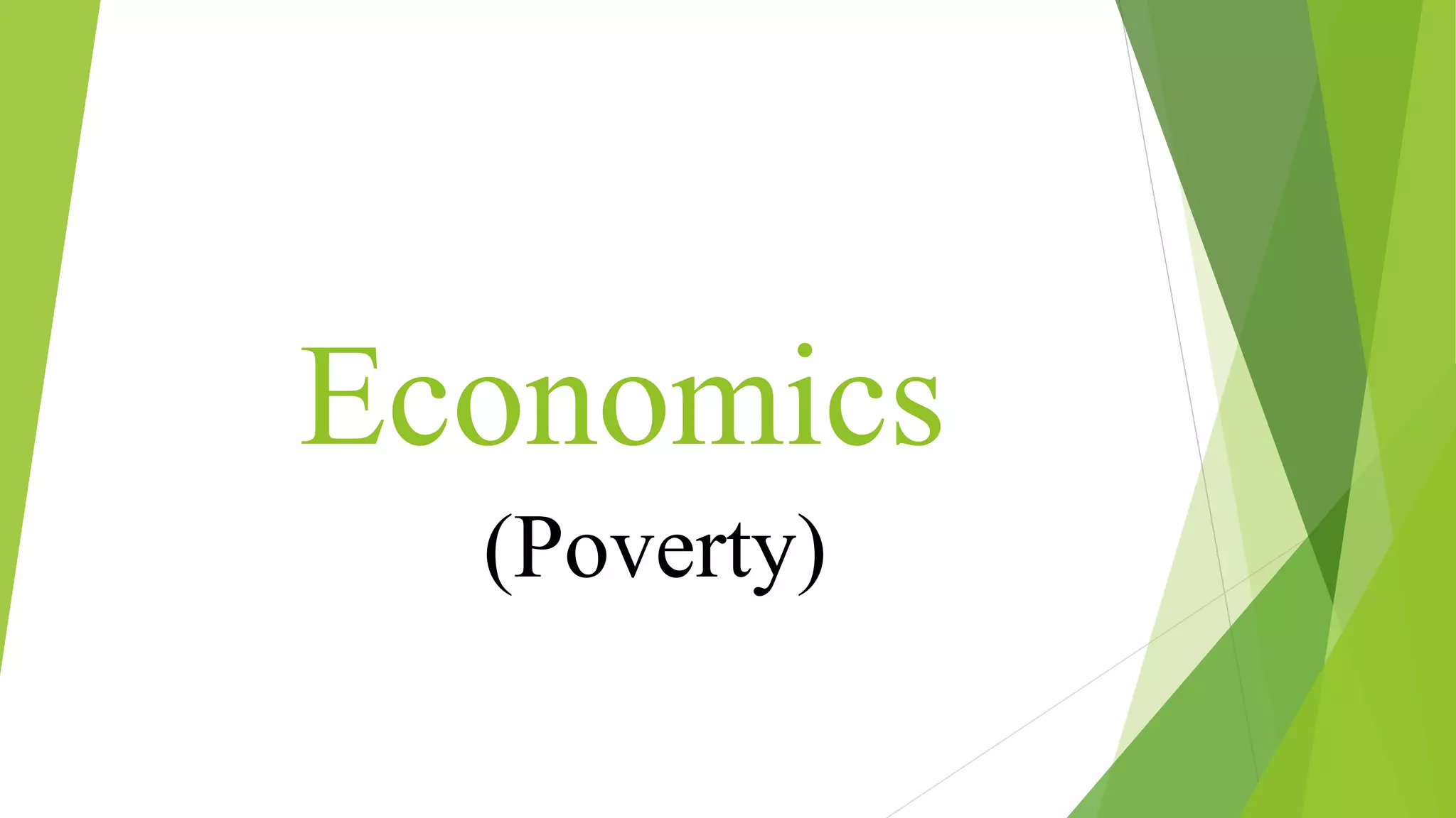 Economics Poverty Lesson | PPTX