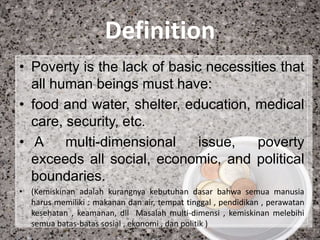 Poverty and its causes | PPTX