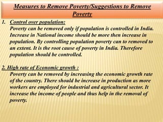 Measures To Remove Poverty