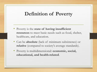 Poverty. concept, criteria, implicationpptx | PPTX