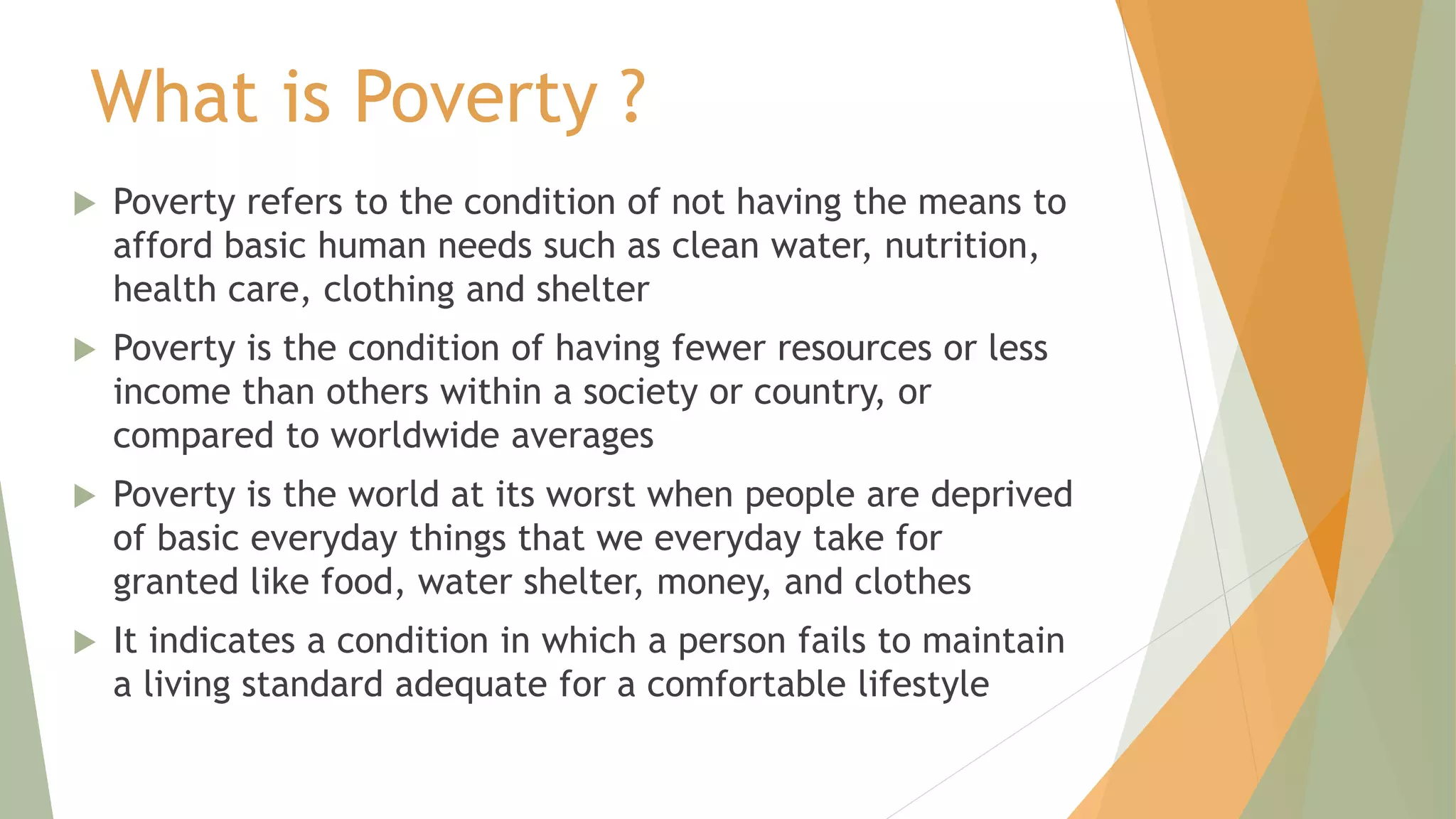 Poverty In Simple Terms