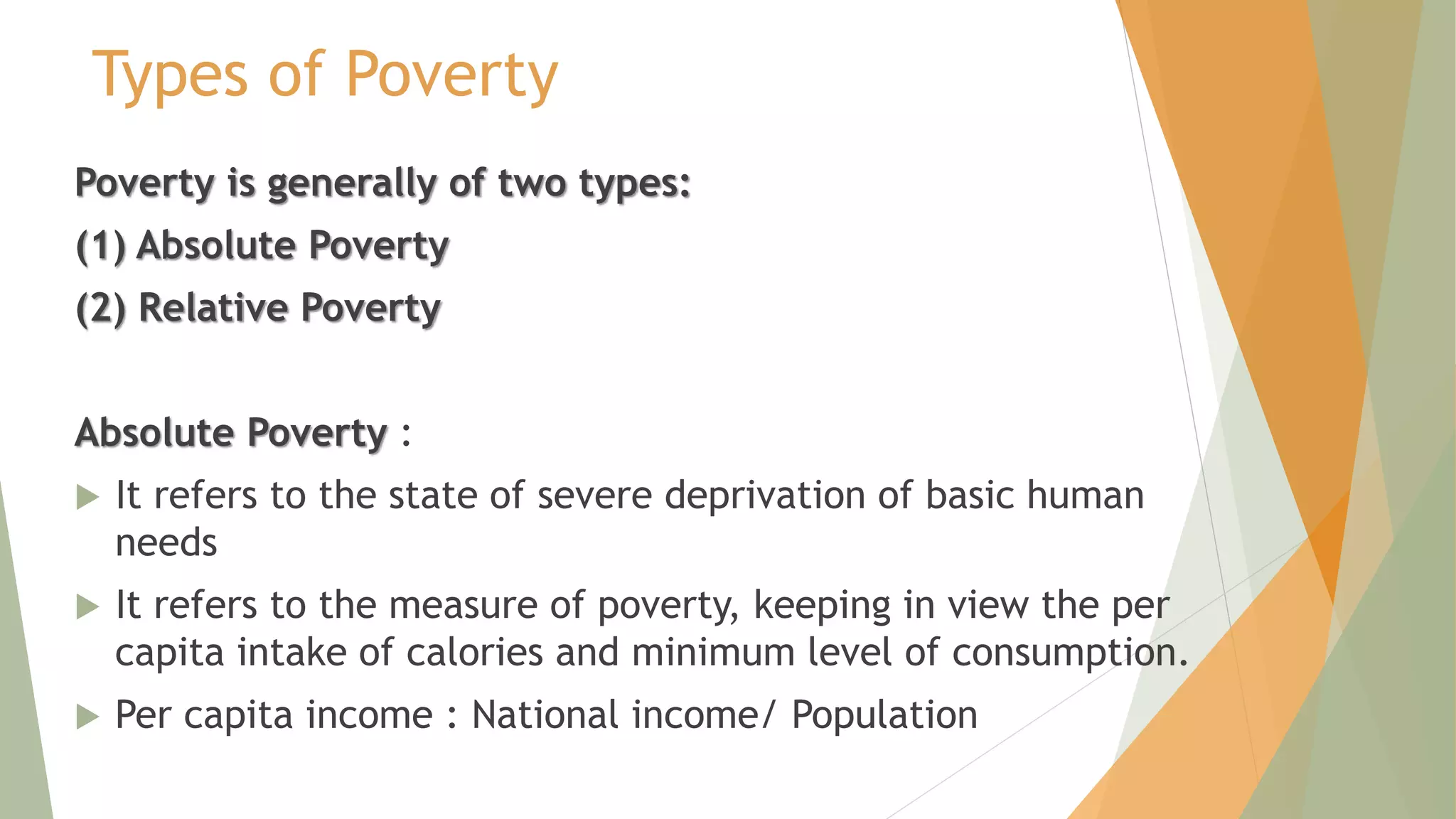 Causes of Poverty ppt | PPTX