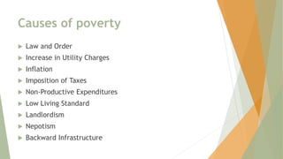 Causes Of Poverty