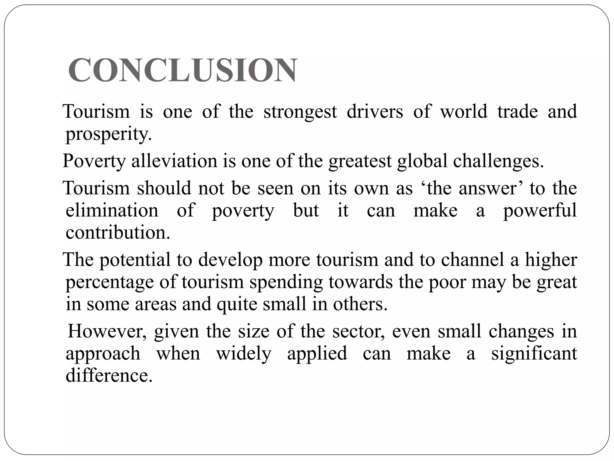 Poverty alleviation and sustainable tourism | PPTX