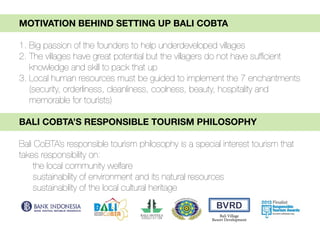 Bali Community-Based Tourism Association (BALI CoBTA) | PDF