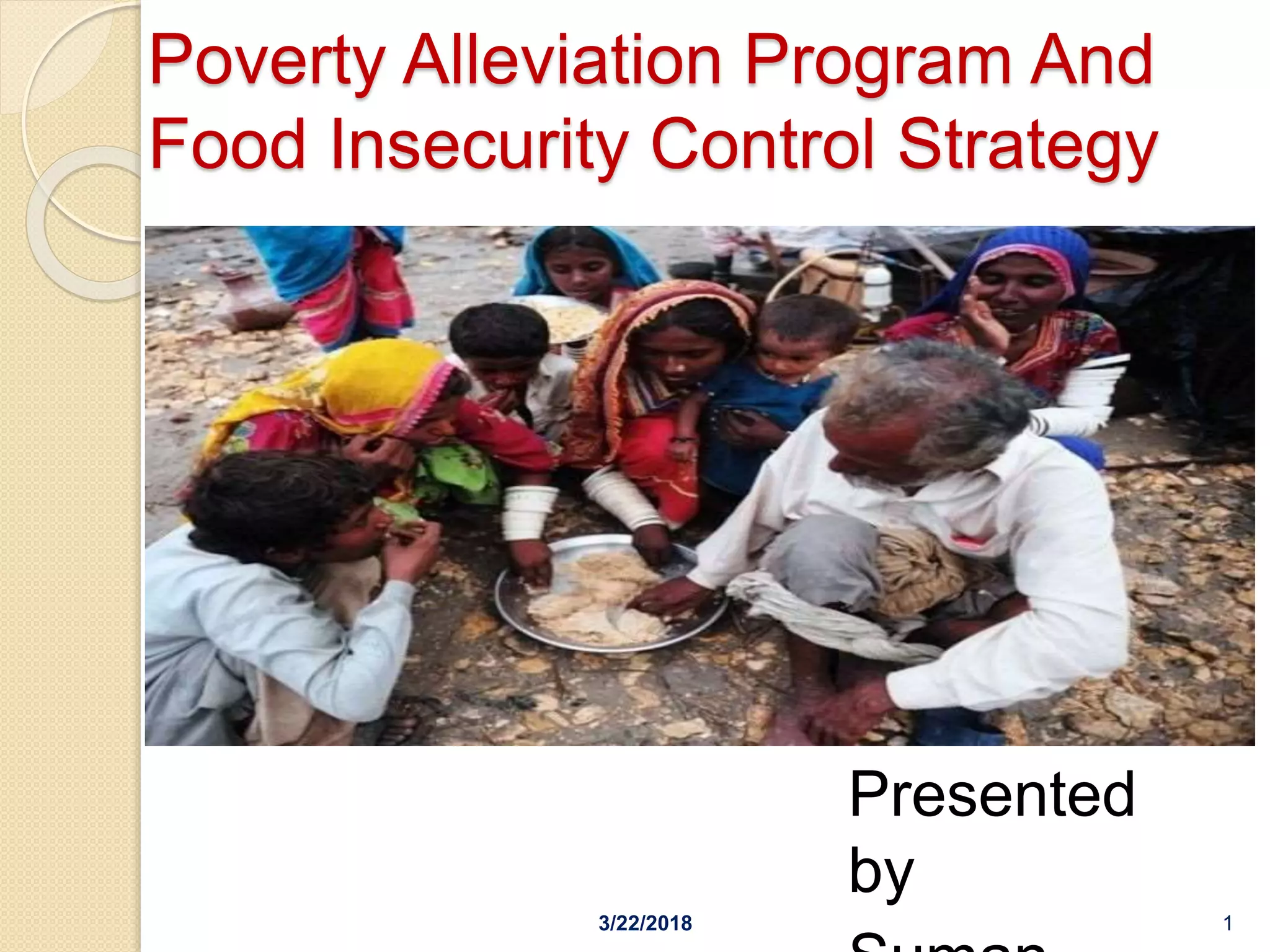 Poverty alleviation program and food insecurity control strategy | PPT