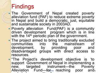 Poverty alleviation program and food insecurity control strategy | PPTX