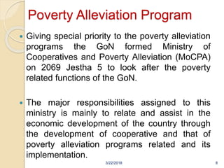Poverty alleviation program and food insecurity control strategy | PPTX