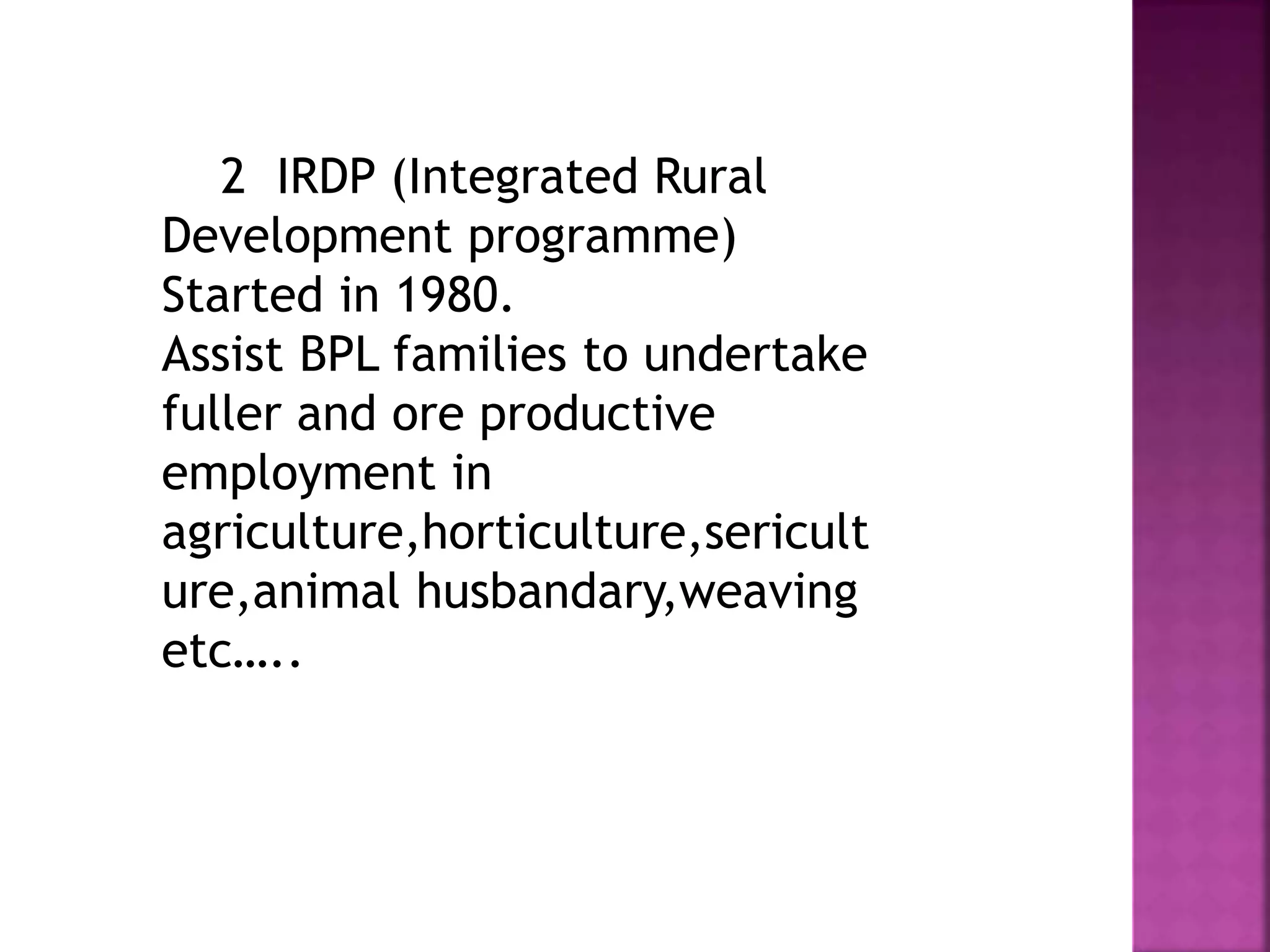 Poverty alleviation programmes | PPTX