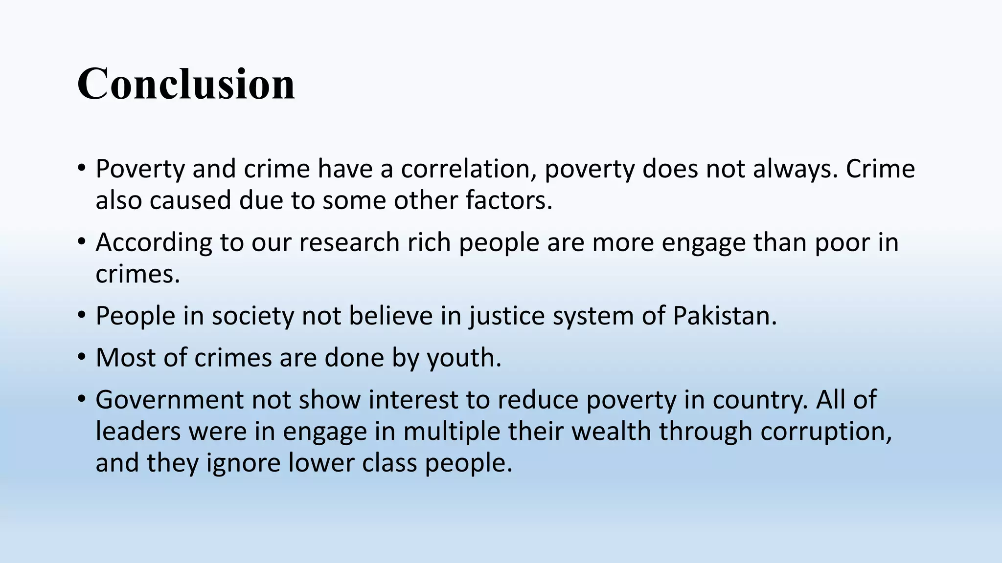 Poverty and crime cause final | PPTX