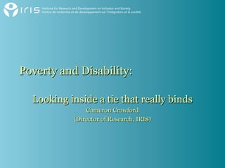 Poverty and Disability | PPT | Government Support and Welfare ...