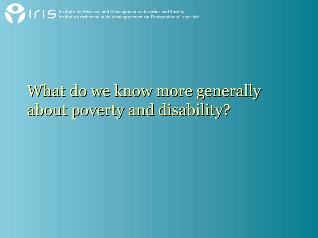 Poverty and Disability | PPT | Government Support and Welfare ...