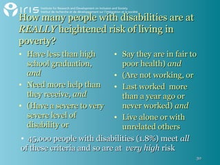 Poverty and Disability | PPT | Government Support and Welfare ...