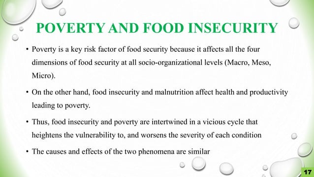 Poverty and food insecurity | PPT