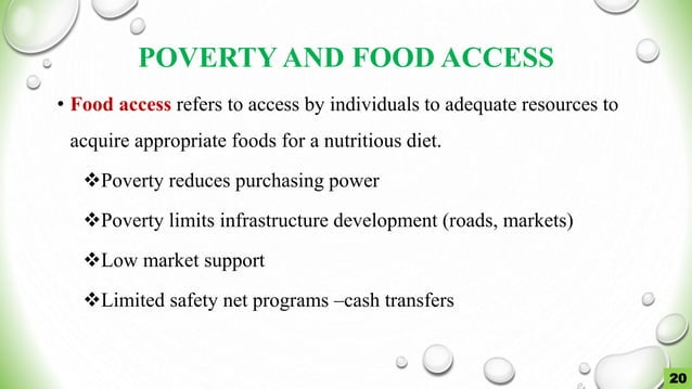 Poverty and food insecurity | PPT