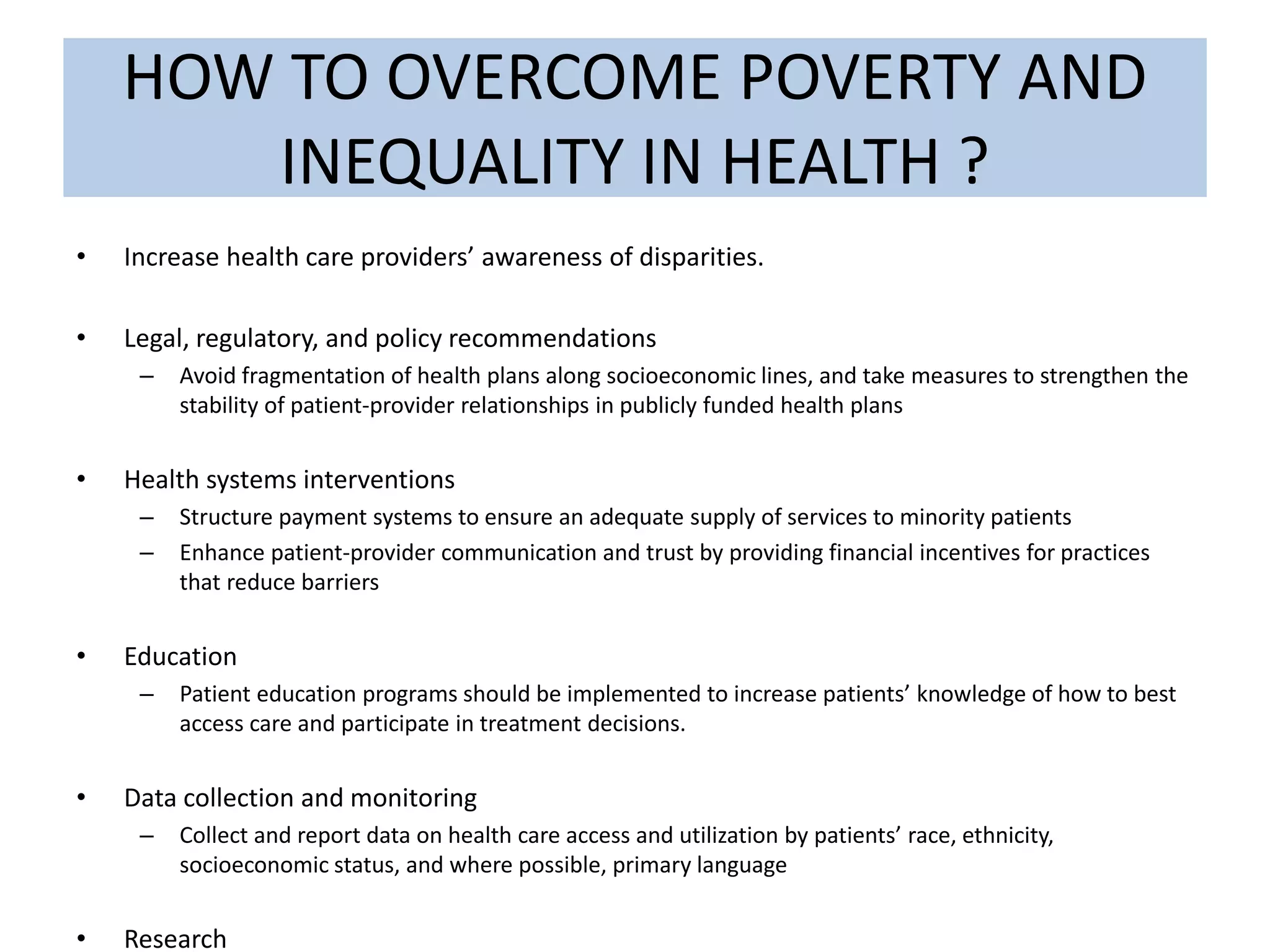 Poverty and inequality in health | PPTX
