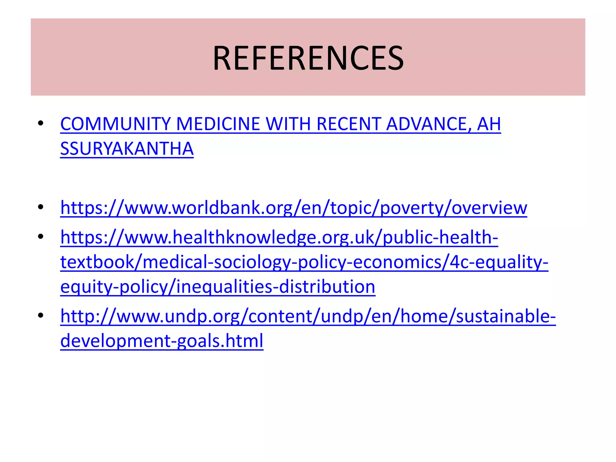 Poverty and inequality in health | PPTX