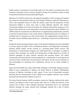 EXPANDED PROGRAM ON IMMUNIZATION IN PAKISTAN | PDF