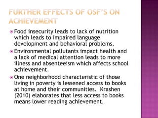 Poverty and student achievement | PPTX | Education