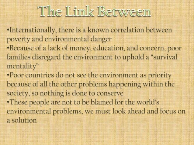 Poverty and the environment | PPT