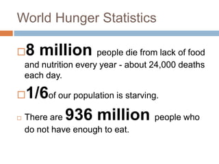 Poverty and world hunger | PPTX