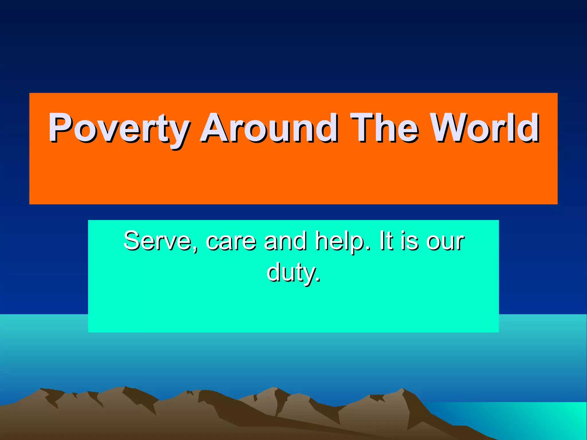 Poverty around the world | PPT