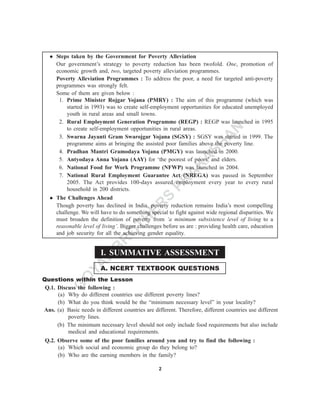 Poverty as a challenge of class 9 | PDF