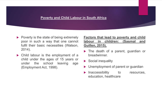 Poverty, child labour and exploitation | PPTX