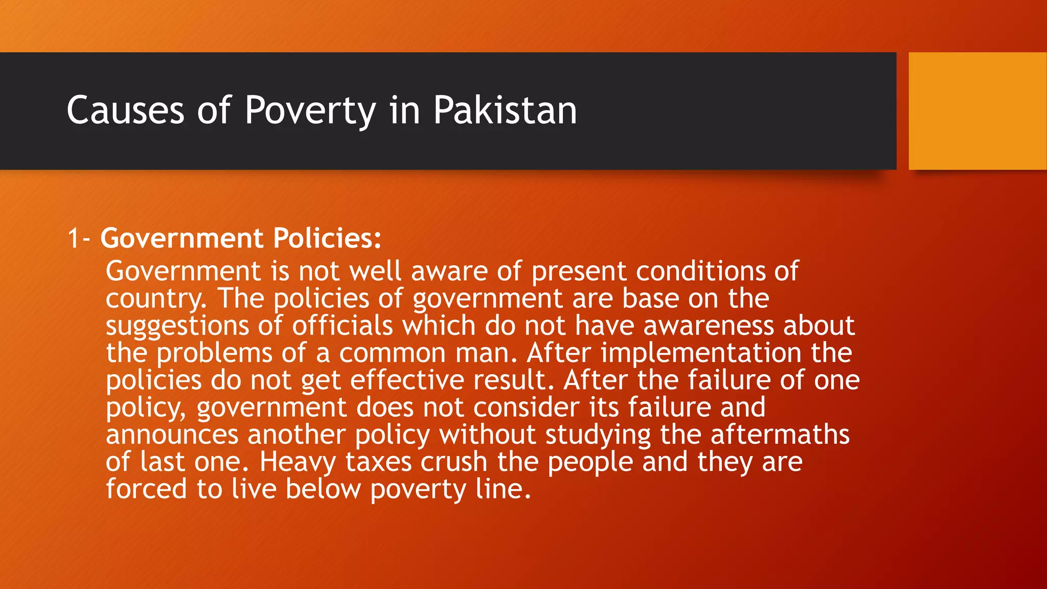 Poverty in Pakistan | PPTX