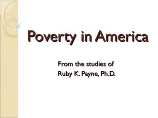 Poverty in america | PPT
