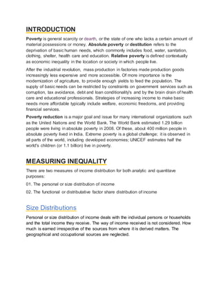 Poverty and measure of inequality | DOCX
