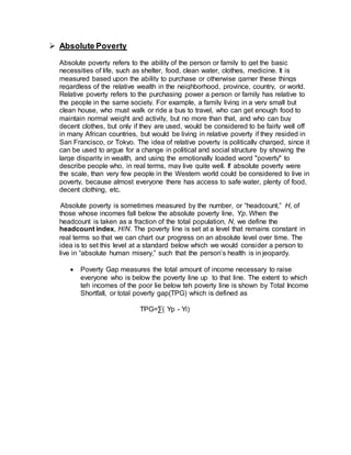 Poverty and measure of inequality | DOCX