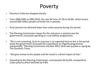 Poverty in india | PPTX