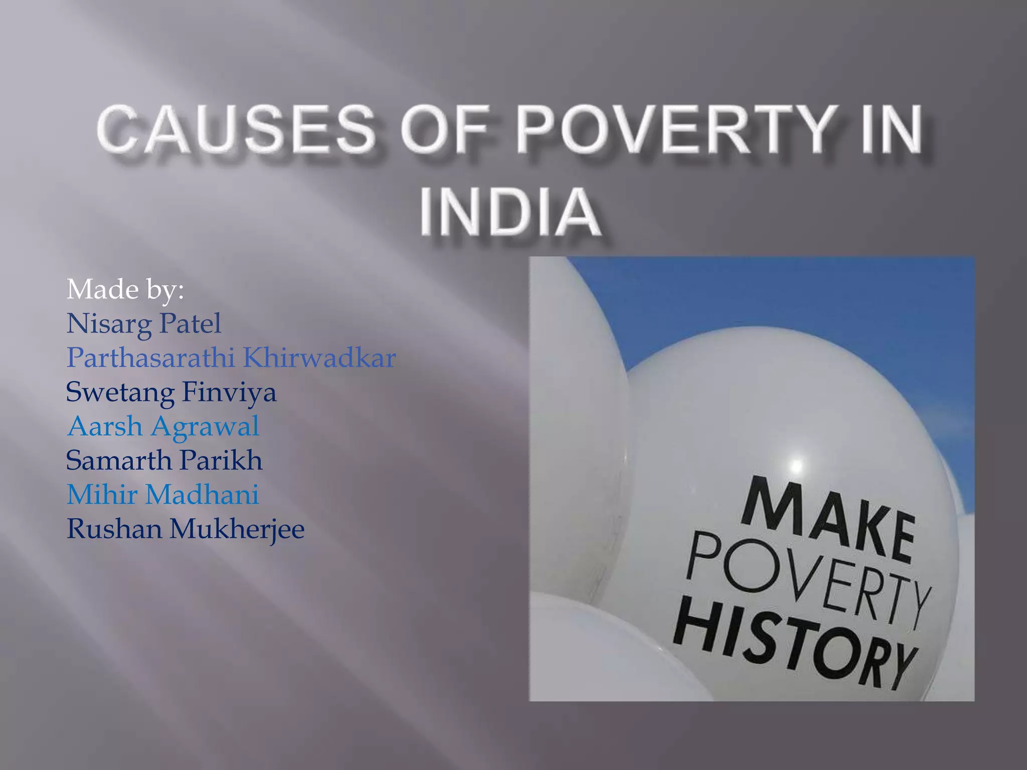 Poverty in india | PPTX